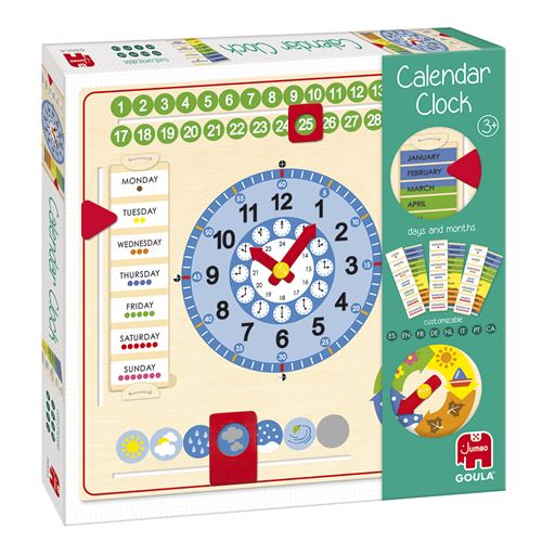 Jogo do Relógio Calendário - Jumbo Goula | Diset | Darty