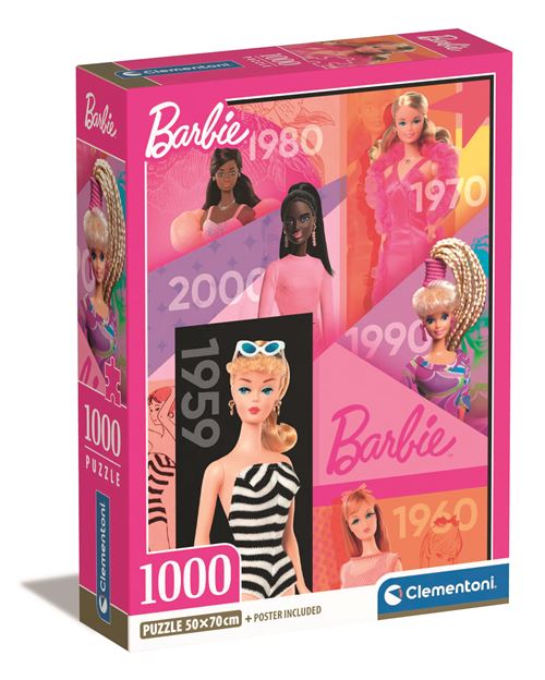 Puzzle Barbie 60 Years - 1000 Peças - Clementoni | Darty