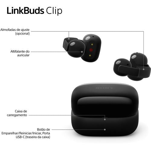 Auriculares True Wireless Bluetooth Sony LinkBuds Clip WF-LC900C - Beg ...