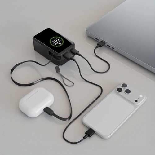 Powerbank com Cabo USB-C Retráctil Cellularline 10000 mAh - Preto | A ...