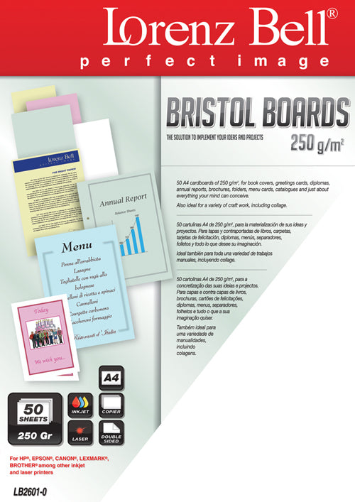 Lorenz Bell Cartolina ILC Bristol Boards 250g/50 folhas | Darty